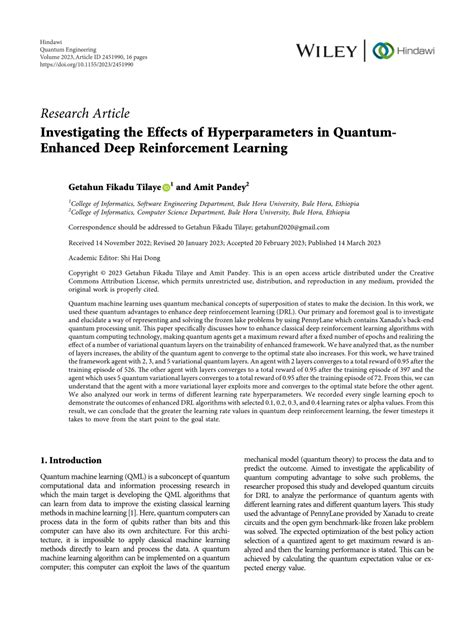 pdf investigating the effects of hyperparameters in quantum enhanced