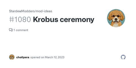 Krobus Ceremony · Issue 1080 · Stardewmoddersmod Ideas · Github