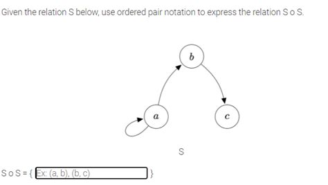 Solved Given The Relation Below Use Ordered Pair Notation