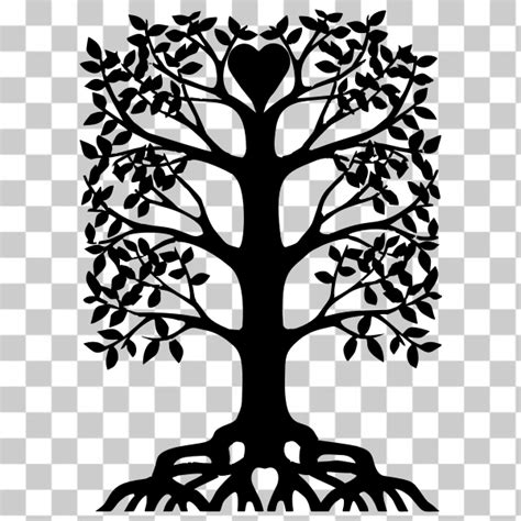 Free SVG Heart Tree With Roots Nohat Cc