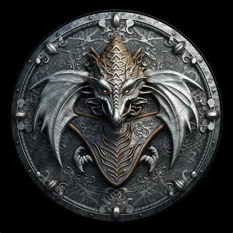 Premium Ai Image A Coin With A Dragon On It That Has A Silver Background