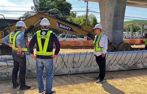 กรมทางหลวง ส่งทีมวิศวกรลงพื้นที่ตรวจสอบเหตุการณ์อุบัติเหตุบุ้งกี๋รถแบ็คโฮกระแทกคานคอนกรีตร่วงหล่น