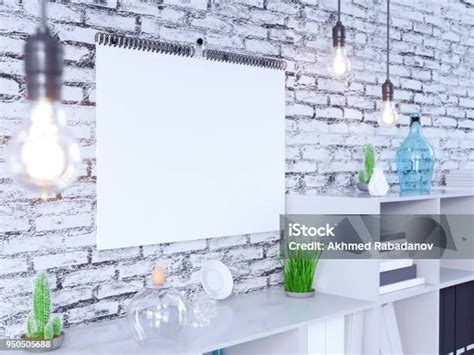 달력 이랑 인테리어 3d 렌더링 일러스트 레이 션 돌 스튜디오 스타일 템플릿 도시 벽을 0명에 대한 스톡 사진 및 기타 이미지 Istock