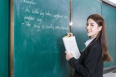 The Teacher Smiled In Class Background Teacher Teachers Day Female