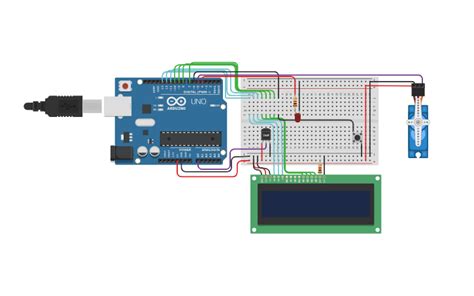 Circuit Design датчик температуры и Lsd Tinkercad