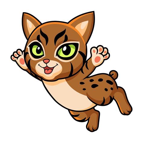 Cute Pixie Bob Cat Cartoon Flying 17112149 Vector Art At Vecteezy