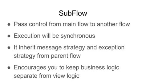 Understanding Flows And Subflows In Mule Pptx