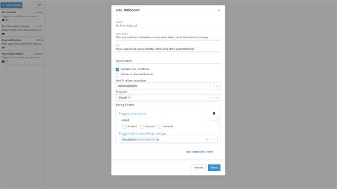 Help Webhooks Guide Autodesk