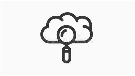 Cloud Computing Filter Outline Icon For Online Technology Solutions And Data Processing
