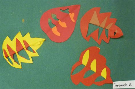 Art Paper Scissors Glue Positive Negative Space Leaves