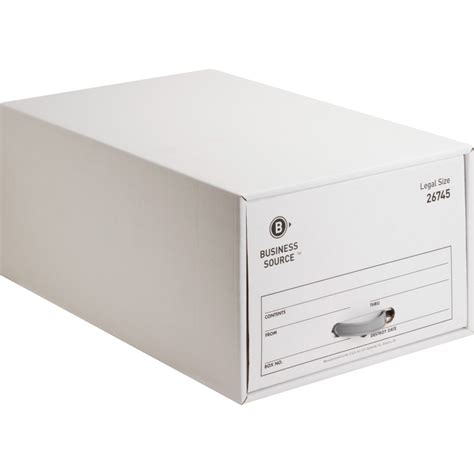 Business Source Stackable Storage File Drawer Legal Size X X White