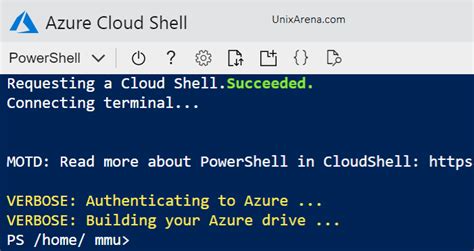How To Enable Azure Cloud Shell Bash Powershell Unixarena