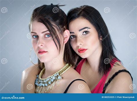 Sensual Girls Posing In Bikini Stock Image 119458597