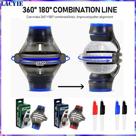 3 라인 골프 볼 라인 마커 360 ° 회전 드로잉 도구 마크 펜 세트 템플릿 정렬 퍼팅 연습기 라이너 볼 마커볼마커볼라이너골프용품골프 마커골프공라이너퍼팅