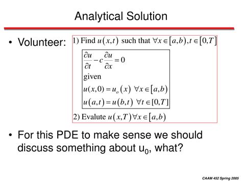 Ppt Numerical Methods For Partial Differential Equations Powerpoint