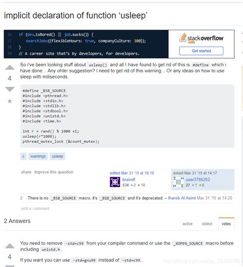 关于lniux C 使用 Usleep 隐士声明报错。usleep50 1000 报错 Csdn博客