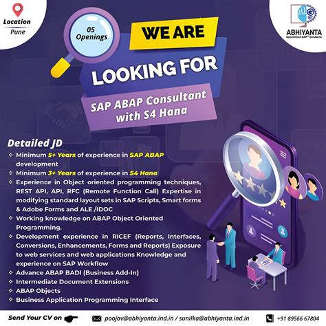 Abhiyanta India Solutions Pvt Ltd On Linkedin Wearehiring Sapabap Sapabaponhana