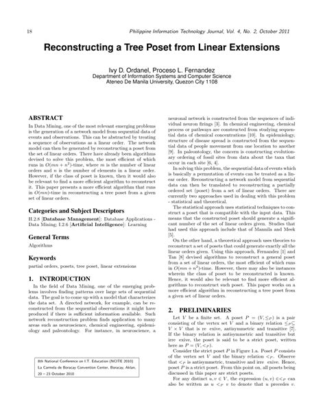 Pdf Reconstructing A Tree Poset From Linear Extensions