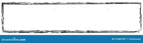 Grungy Rectangular Frame Border Plaque Outline Stock Vector