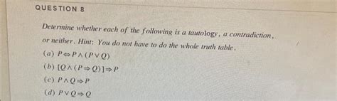 Solved Determine Whether Each Of The Following Is A Chegg Com