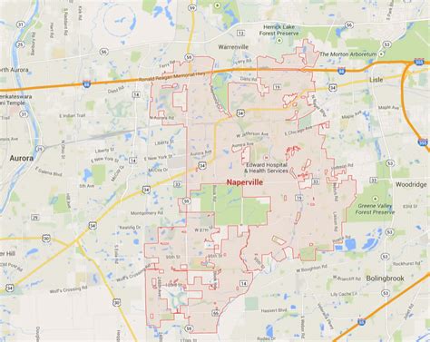 Naperville Il Zip Code Map Map