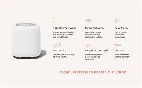 Canopy Bedside Diffuser Waterless Technology Diffuses Up To 400 Sq Ft 3 Fan