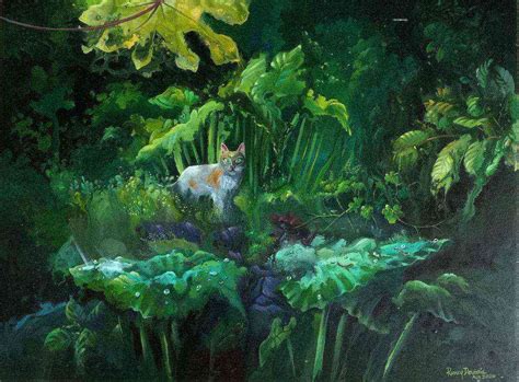 Cat In Green By Roney Devassia Online Mojarto