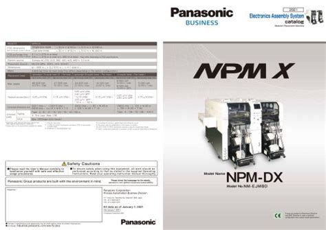 NPM D3A Panasonic Factory Automation Company PDF Catalogs Technical Documentation Brochure