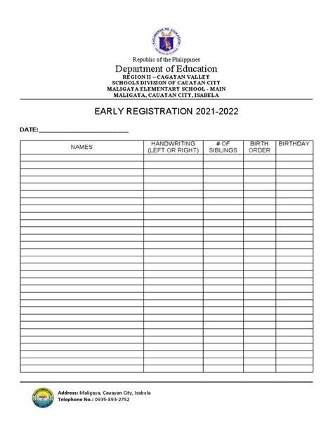 Eccd Checklist Information For Early Reg Pdf