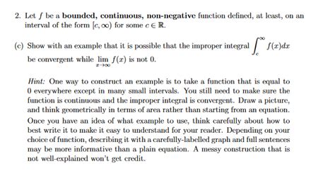 solved 2 let f be a bounded continuous non negative