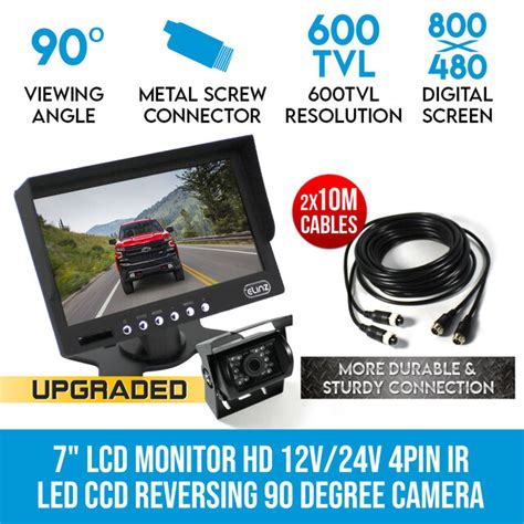 Inch LCD Monitor V V PIN IR CCD Reversing Camera Car Truck Caravan