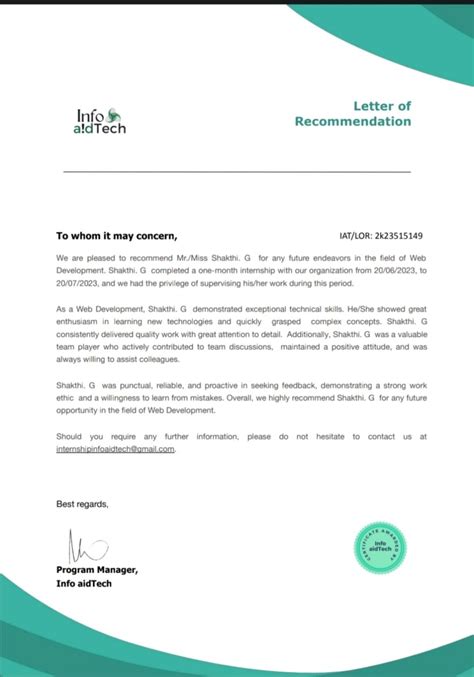 Shakthi Gopalakrishnan On Linkedin Webdevelopment Intern Infoaidtech Thankful Gratitude