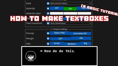 How To Make A Undertale Textbox A Basic Tutorial Youtube