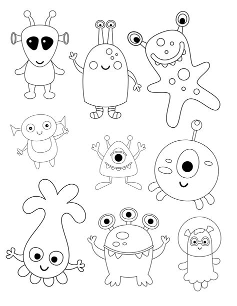 Free Coloring Pages Aliens