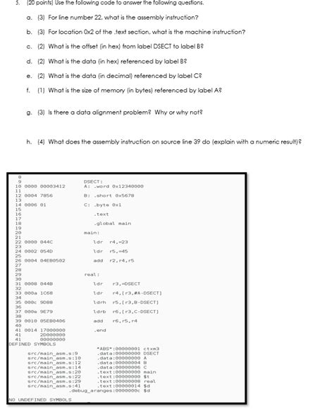 5 20 points use the following code to answer the