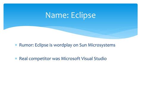 ppt eclipse ide powerpoint presentation free download id 2445162