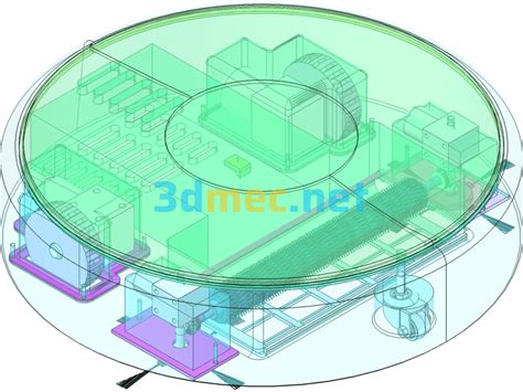 Design Of A Sweeping Robot Household Floor Cleaning Robot 3d Model