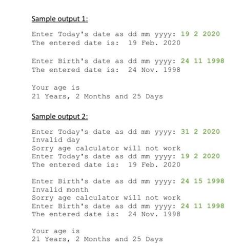 Solved Lab Exercise Write A Python Age Calculator Program
