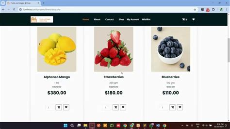 Fruits And Vegetable Shop Management System Using Php And Mysql