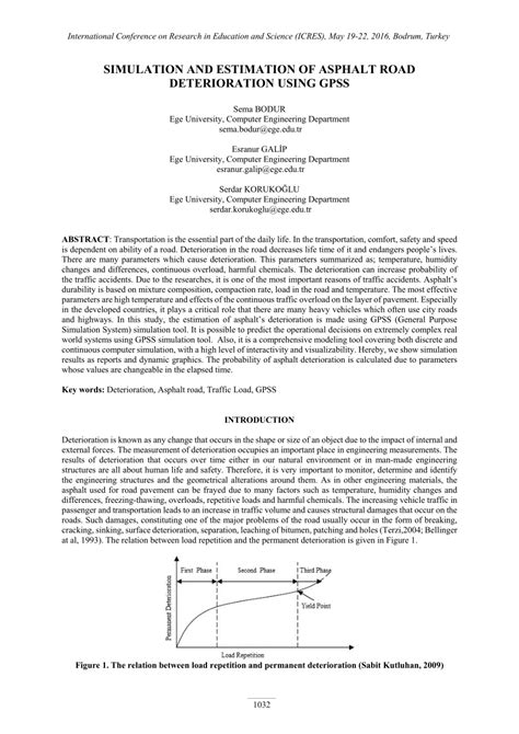 Pdf Simulation And Estimation Of Asphalt Road Deterioration Using Gpss