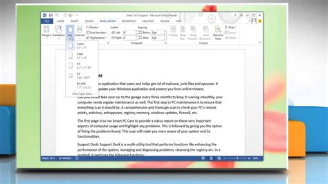 How To Change Paper Size In Microsoft Word On A Windows Based PC YouTube