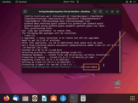 how to empty trash in ubuntu itechguides