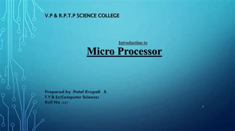 Microprocessor Ppt