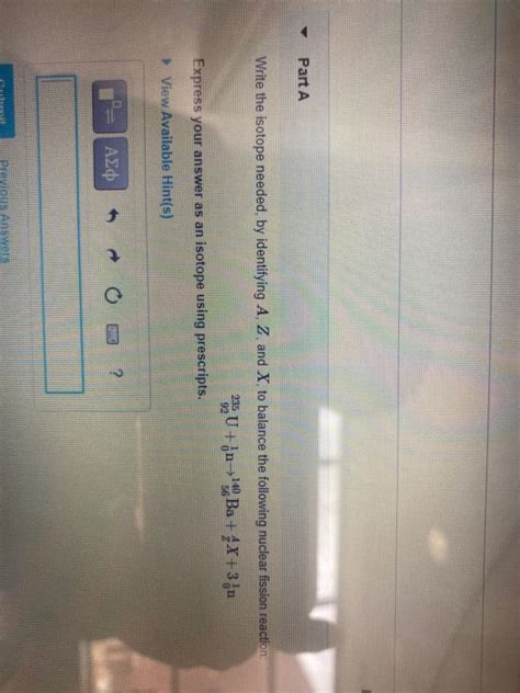 solved part a write the isotope needed by identifying a z