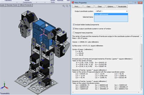 embedded programmer simulation of a humanoid robot