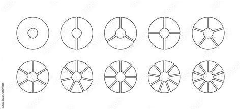 Circular Structure Chart Outline Circle Section Templates Collection Ring Graph Divided Into