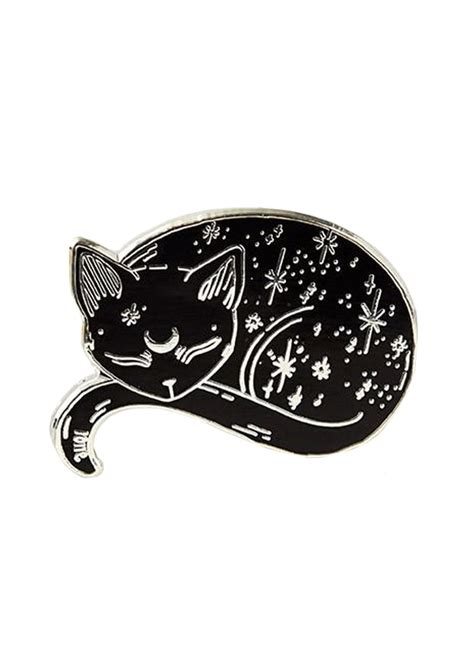 Punky Pins Mystical Cat Enamel Pin Badge Attitude Clothing