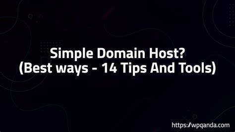 Simple Domain Host How To Select A Domain Name For A Website 14 Tips