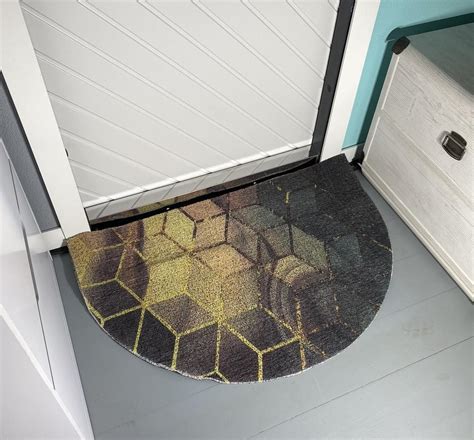 Придверный коврик ПВХ 60*90 см Полукруг ромбы цветные – низкие цены ...