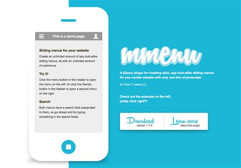 Jquery Mmenu Plugin One Page Website Award